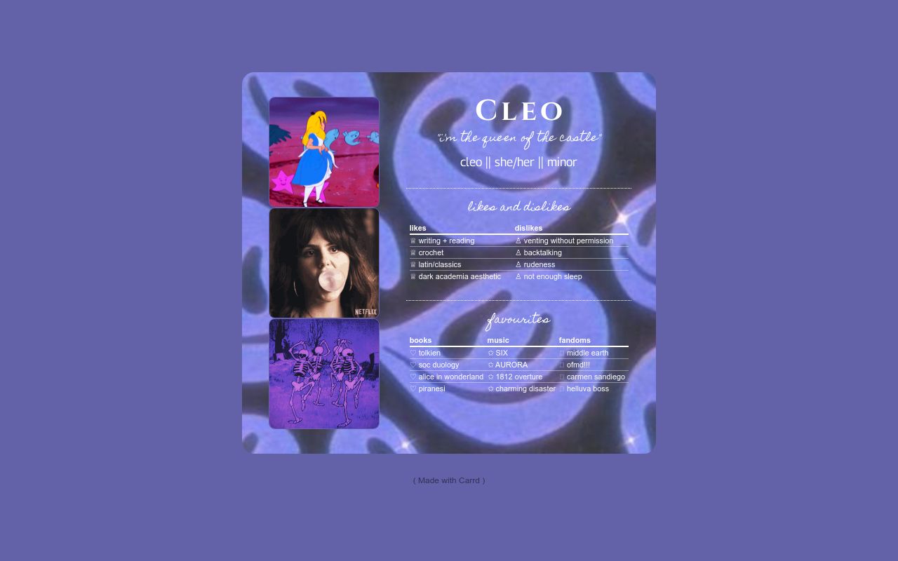 cleo carrd v.2